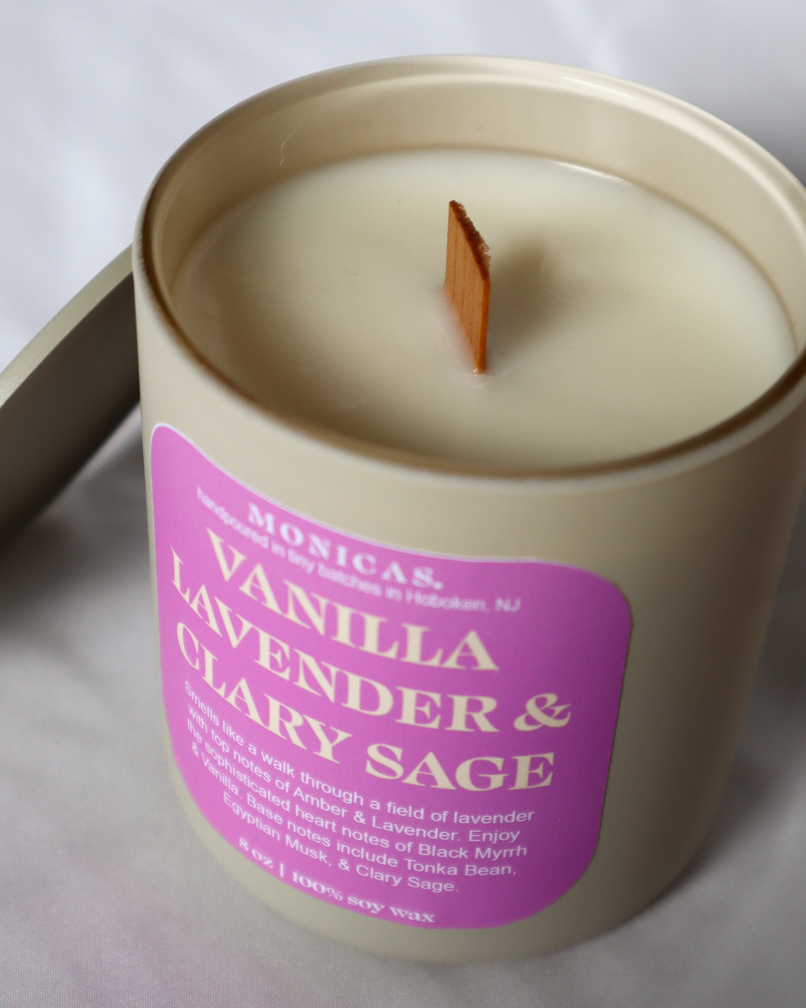 Vanilla Lavender & Clary Sage Soy Candle – M O N I C A S